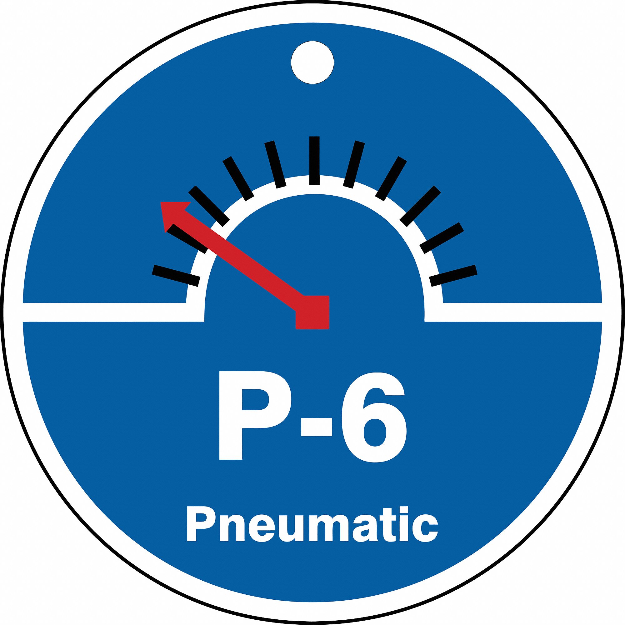 Energy Source ID Tag, Plastic, P-6 Pneumatic, 2-1/2" x 2-1/2", 1 EA ...