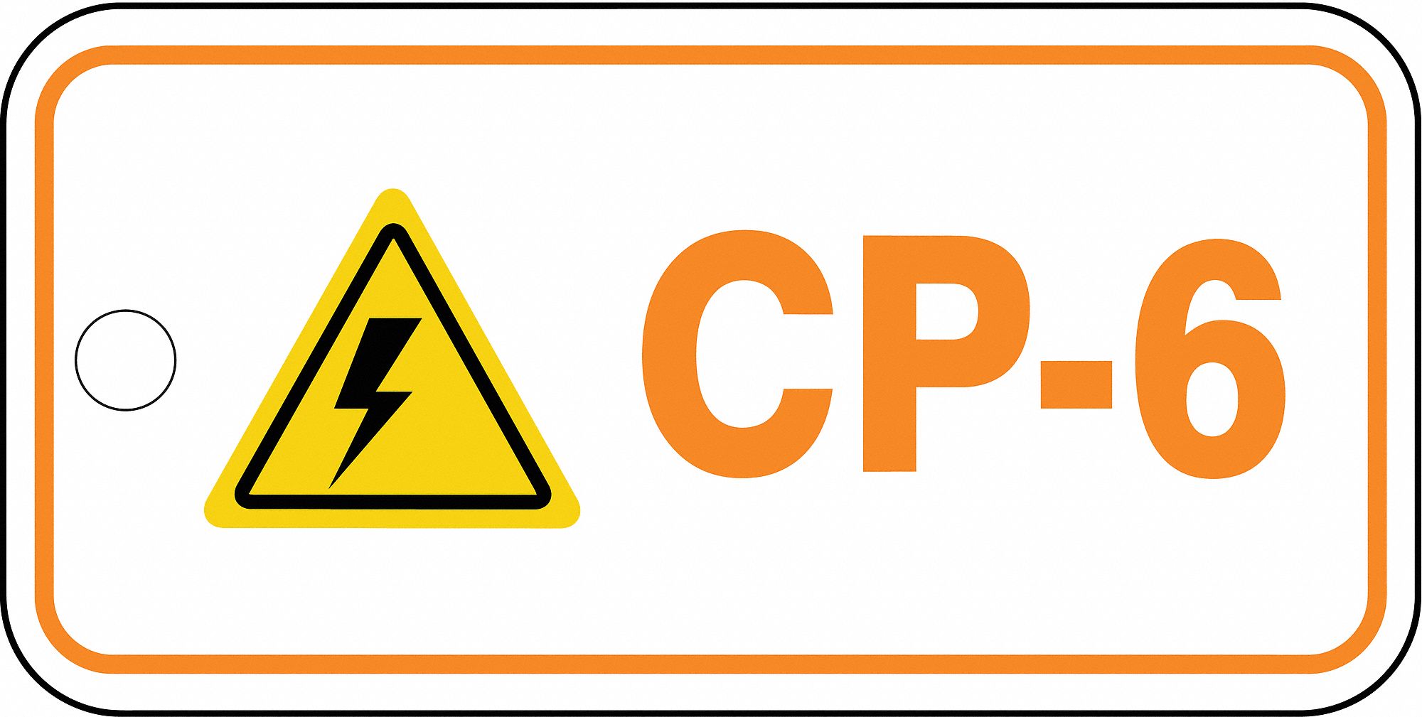 Energy Source ID Tag, Vinyl, CP-6, 1-1/2" x 3", 1 EA - Grainger