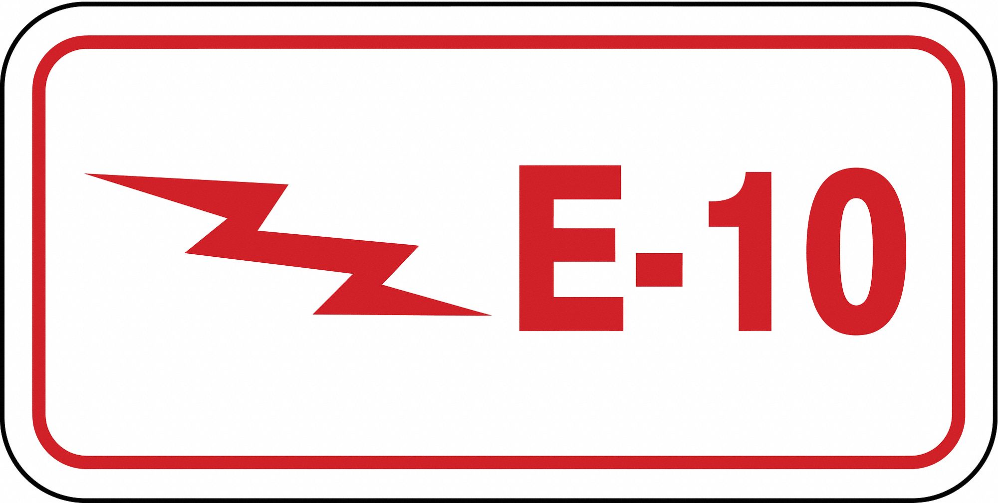 Energy Source ID Tag, Vinyl, E-10, 1-1/2" x 3", 1 EA - Grainger