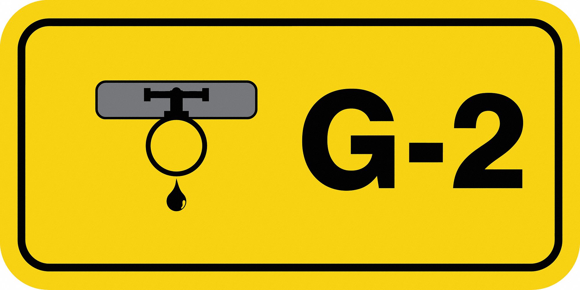 Energy Source ID Tag, Vinyl, G-2, 1-1/2" x 3", 1 EA - Grainger