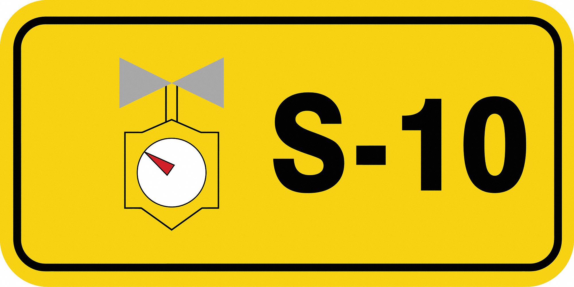 Energy Source ID Tag, Vinyl, S-10, 1-1/2" x 3", 1 EA - Grainger