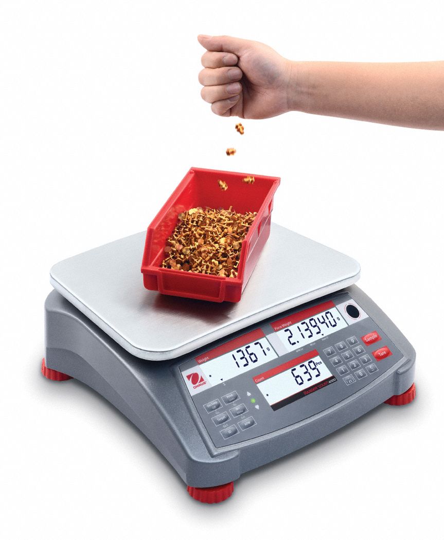 OHAUS Bench Scale: 6 lb Wt Capacity, 8 7/8 in Weighing Surface Dp, 11 7 ...