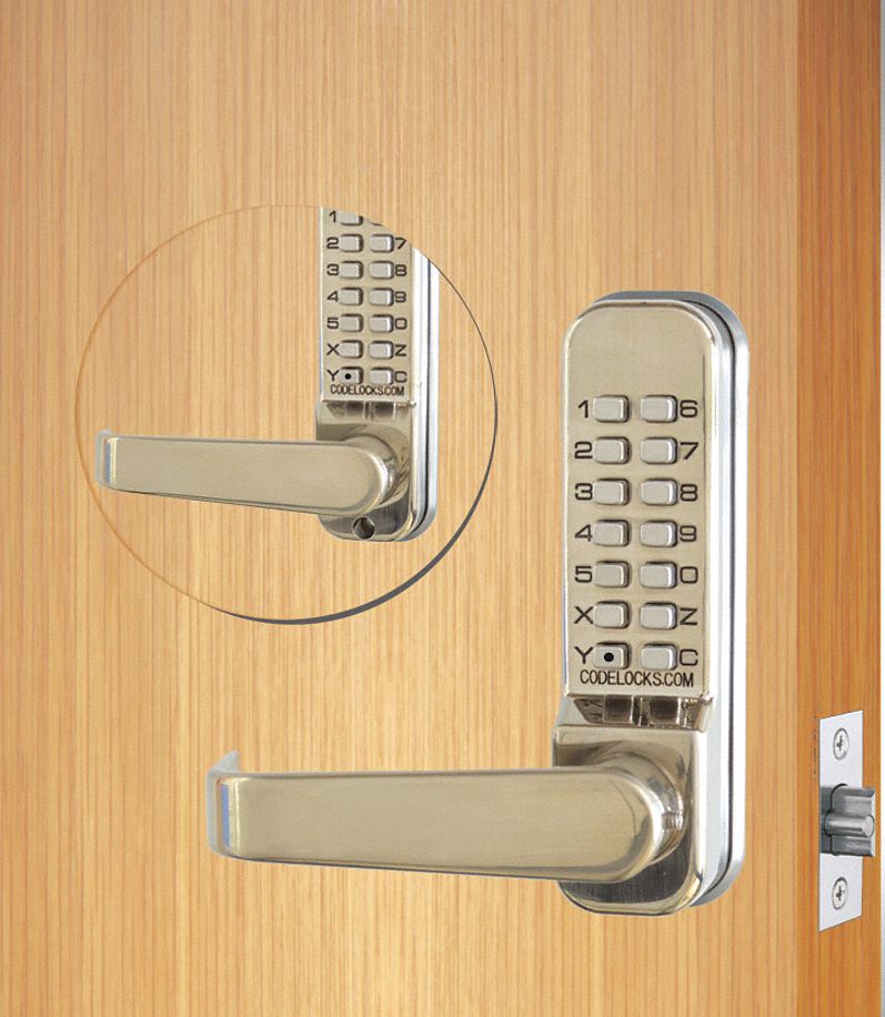 CODELOCKS, ADA Compliant, Stainless Steel, Mechanical Push Button ...