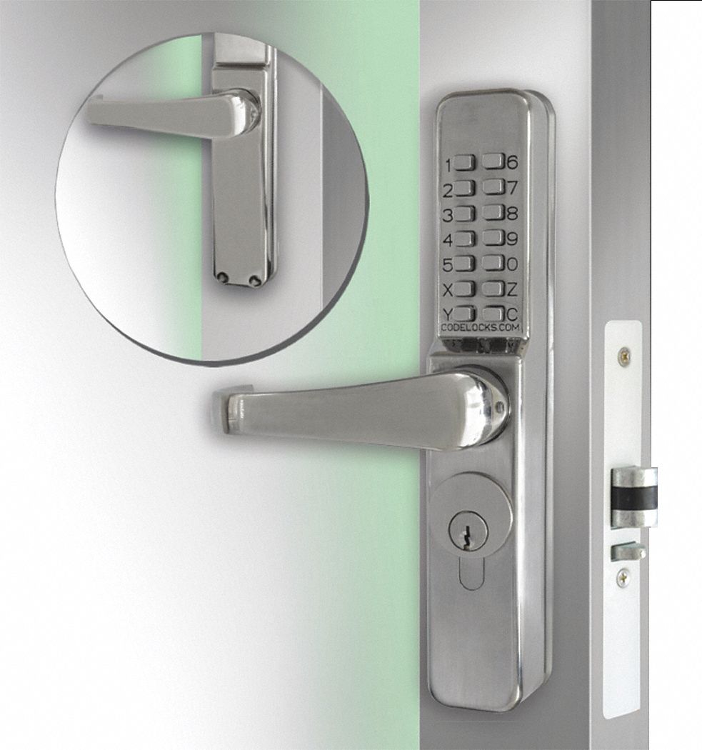 CODELOCKS, ADA Compliant, Stainless Steel, Mechanical Push Button ...