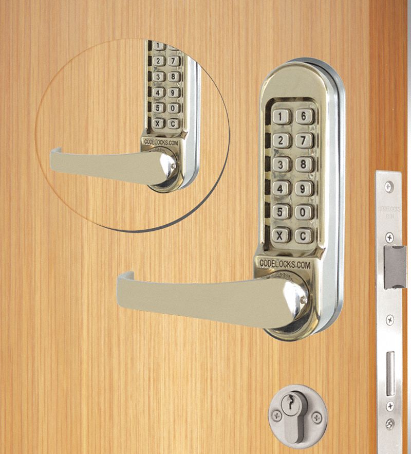 CODELOCKS, ADA Compliant, Stainless Steel, Mechanical Push Button ...
