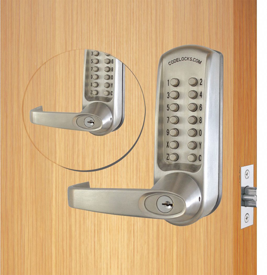 CODELOCKS, ADA Compliant, Stainless Steel, Mechanical Push Button ...