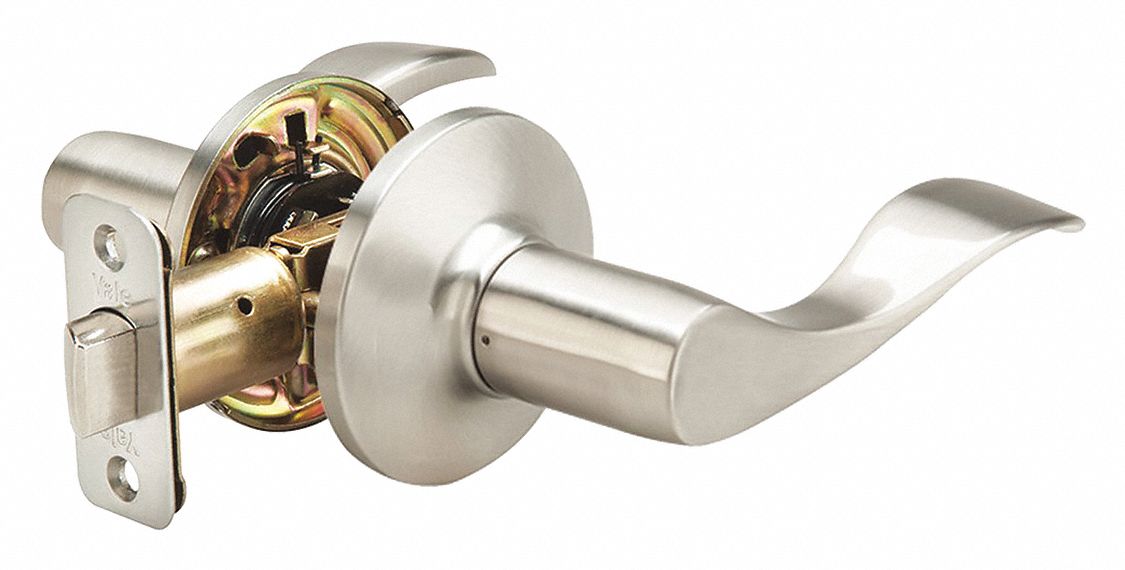 YALE, Office Lever Locksets, Nickel, Door Lockset - 49XT74|KWE156 ...