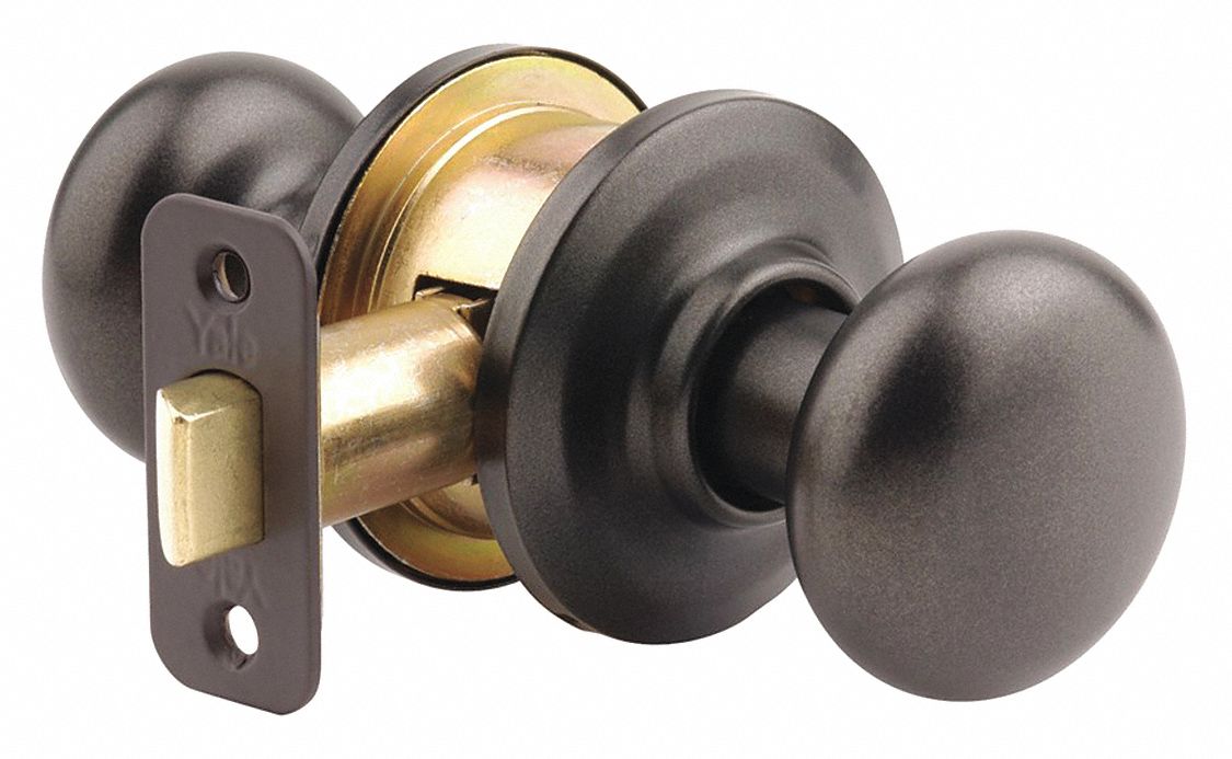 YALE, Office Knob Locksets, Stainless Steel, Door Lockset - 49XU39 ...