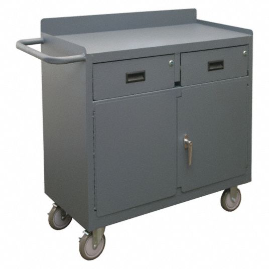 DURHAM MFG, 42 in x 18 in, Steel, Mobile Cabinet Workbench - 49Y084 ...