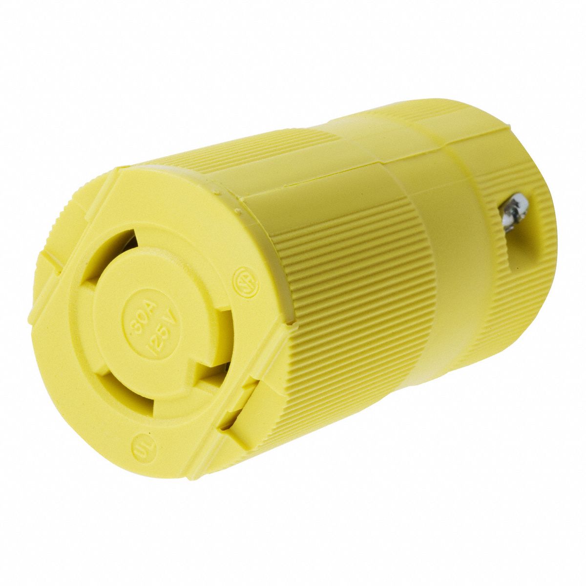 HUBBELL Locking Connector: L5-30R, 30, 125V AC, 2 Poles, Yellow, 3 ...