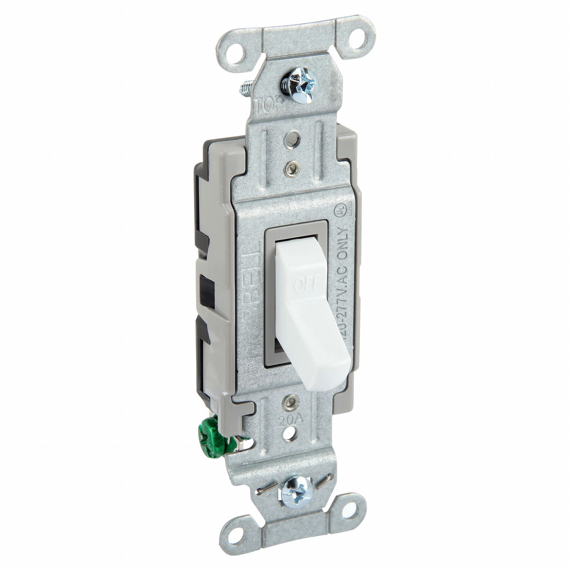 Toggle Switch, Single Pole, Wall Switch - 49YL40|CSB120W - Grainger