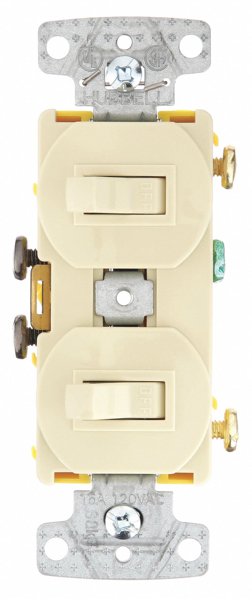 Toggle Switch, Single Pole/Double Throw, Combination Device - 49YL70 ...