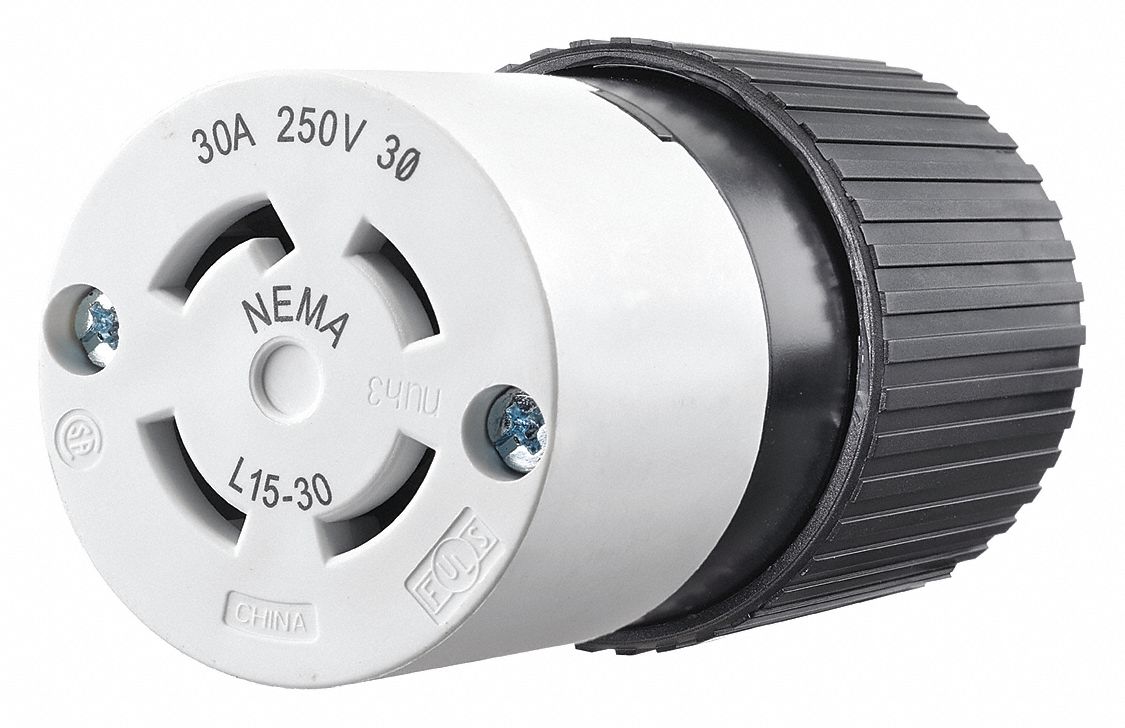BRYANT 30 Amp Industrial Grade Locking Connector, L15-30R NEMA ...