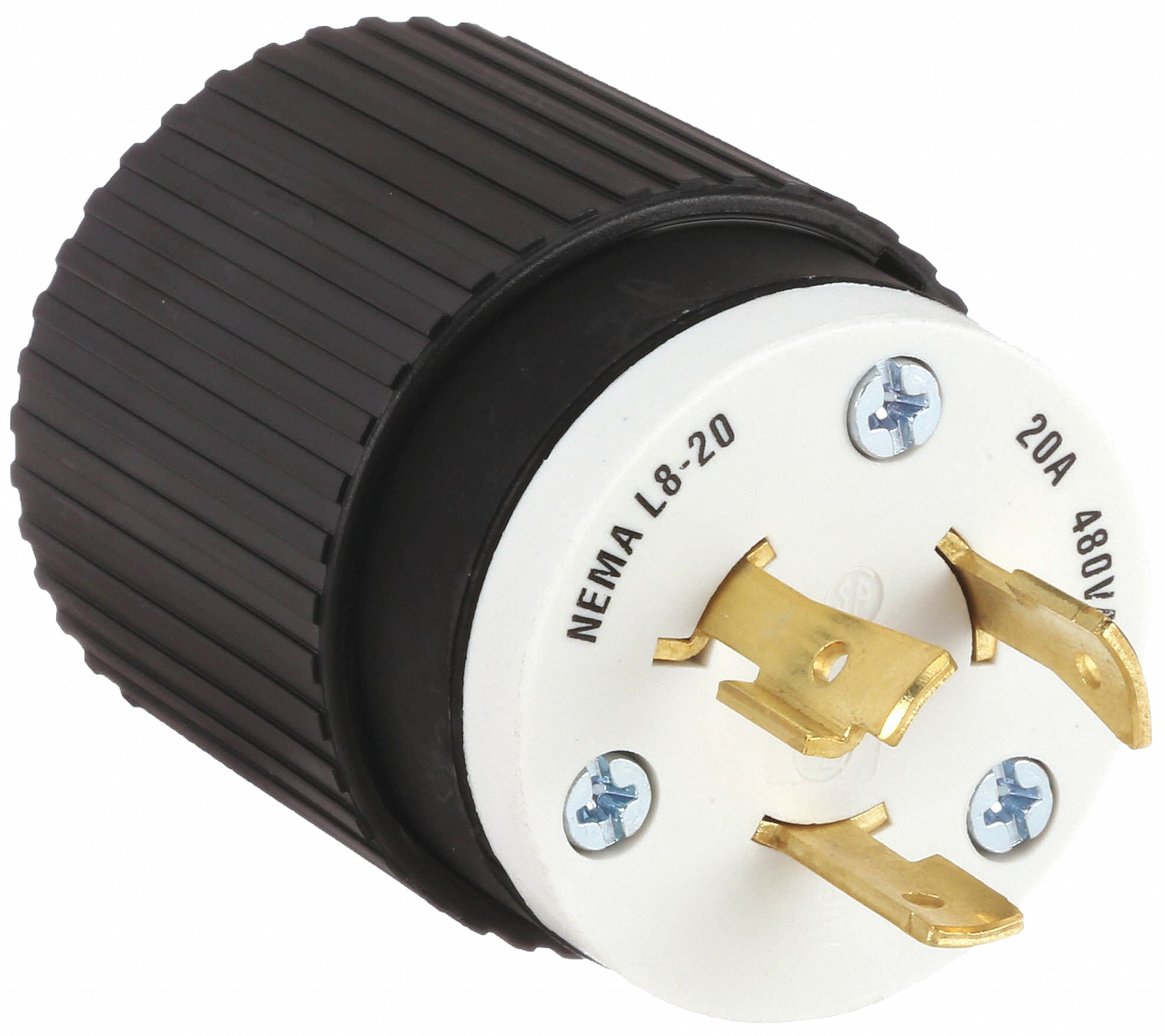 L8-20P, 480V AC, Locking Plug - 49YX29|70820NP - Grainger
