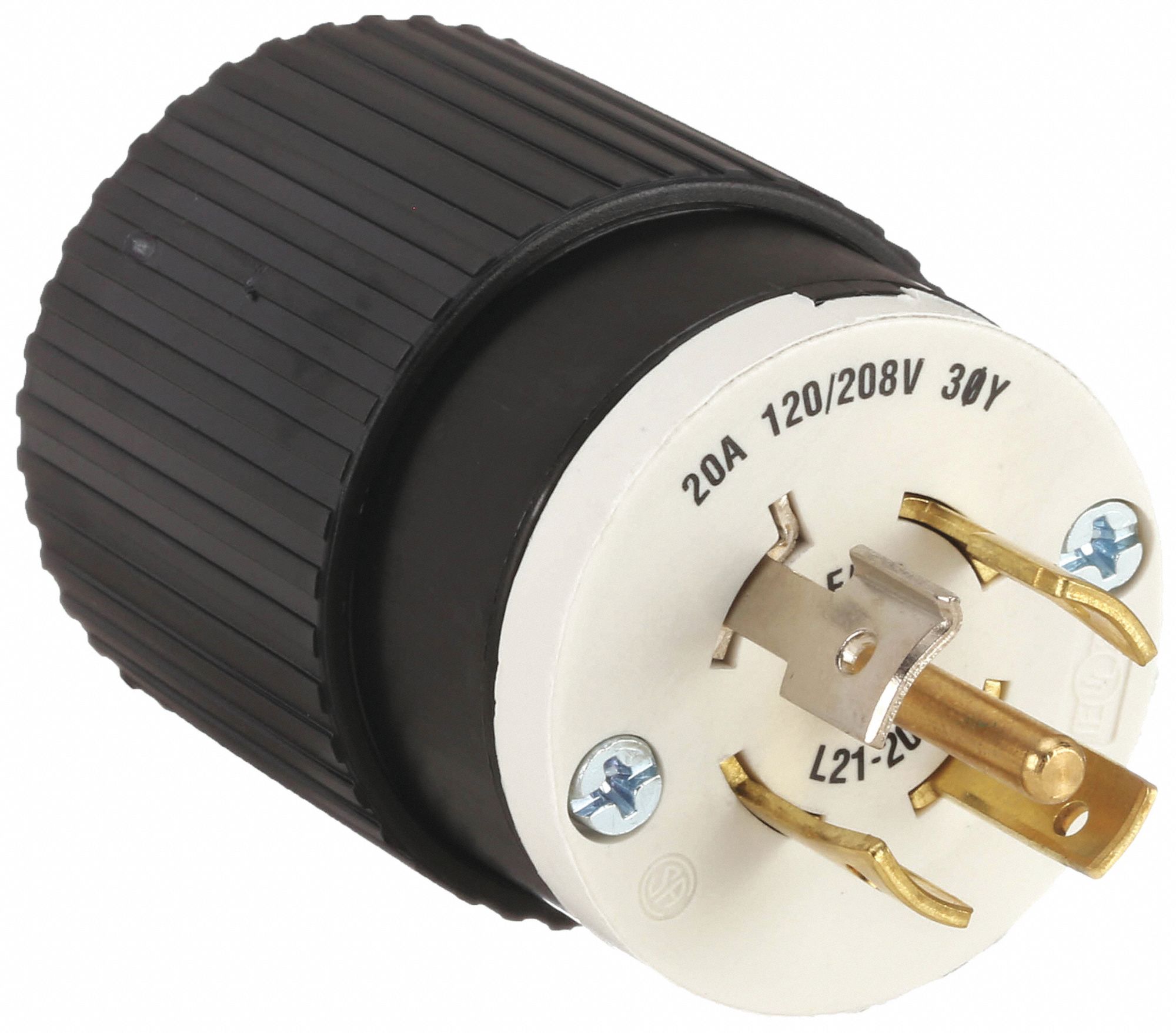 L21-20P, 120/208V AC, Locking Plug - 49YX36|72120NP - Grainger