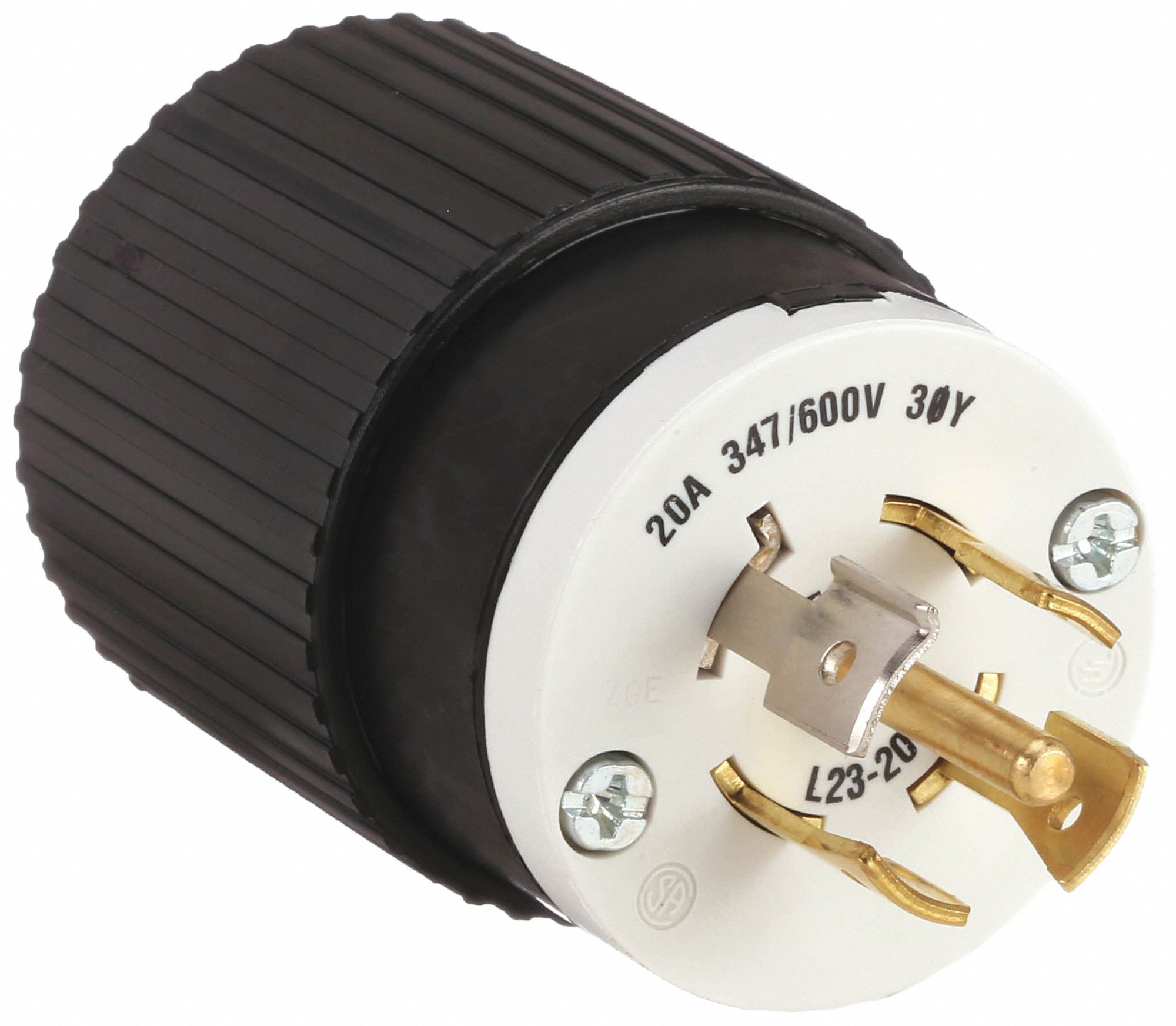 L23-20P, 347/600V AC, Locking Plug - 49YX38|72320NP - Grainger