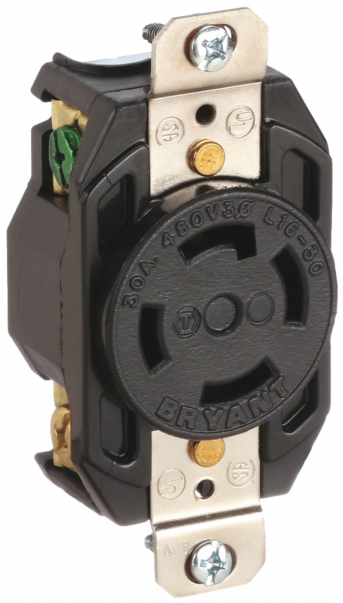 L16-30R, 30 A, Locking Receptacle - 49YX63|71630FR - Grainger