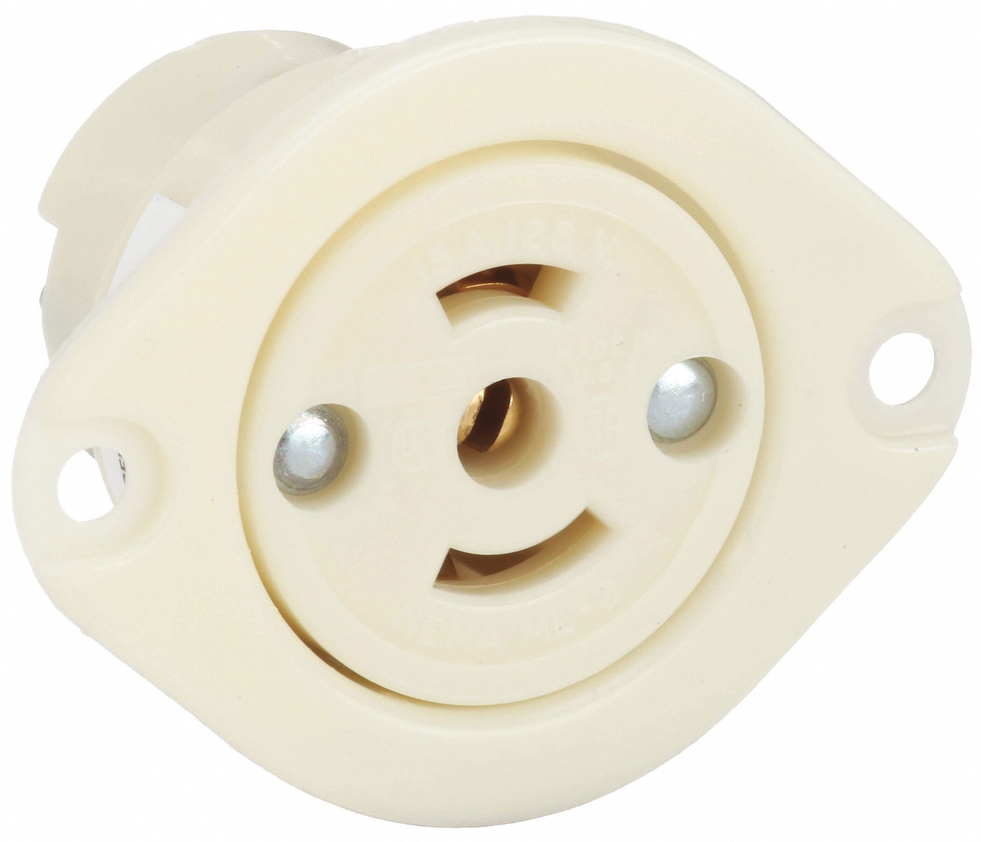 ML2-15R, 15 A, Midget Locking Flanged Receptacle - 49YX77|7596ER - Grainger ML2-15R, 15 A, Midget Locking Flanged Receptacle - 49YX77|7596ER - Grainger