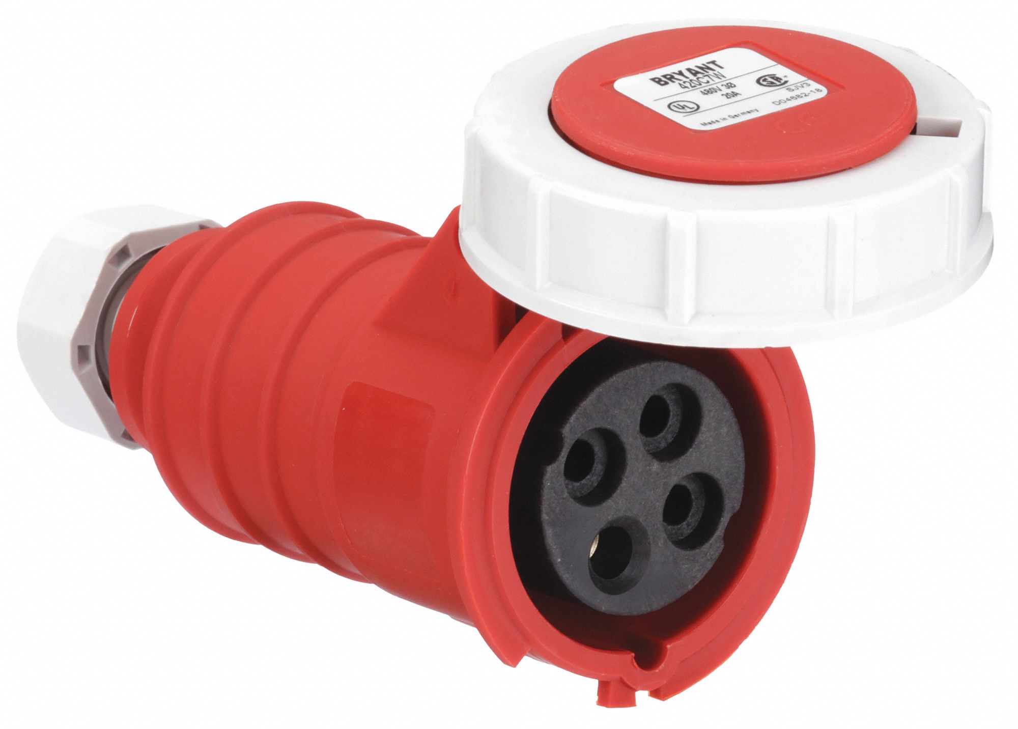 20 A, 480V AC, Watertight Pin and Sleeve Connector - 49YX81|BRY420C7W ...