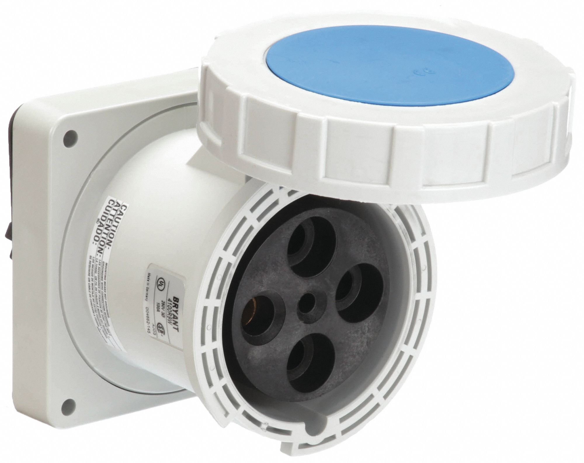 100 A, 250V, Watertight Pin and Sleeve Receptacle - 49YY04|BRY4100R9W ...