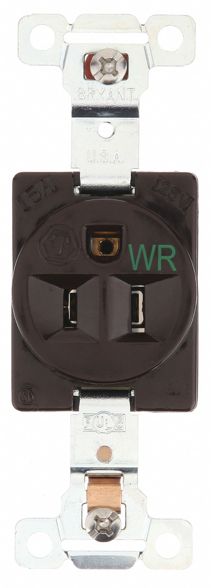 BRYANT, Single, Brown, Receptacle - 49YY69|5261WR - Grainger