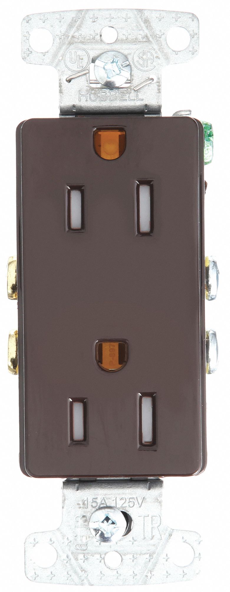BRYANT, Decorator Duplex, Brown, Receptacle - 49YZ32|RRD15STR - Grainger
