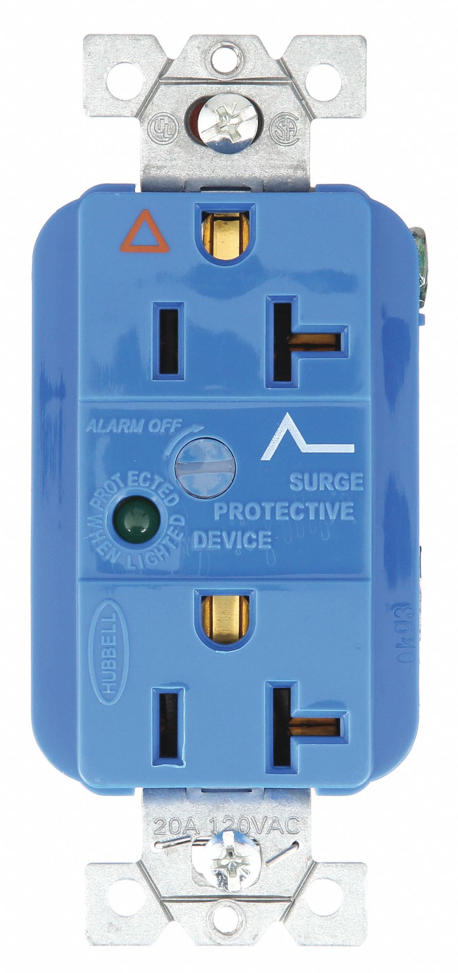 BRYANT, Duplex, Blue, Receptacle - 49YZ35|SP53IGA - Grainger