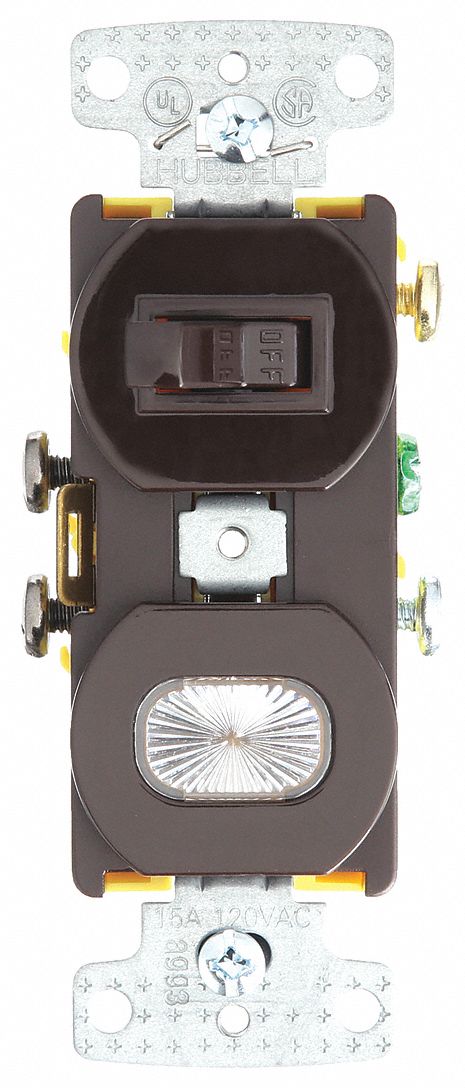 Toggle Switch, Single Pole, Combination Device - 49YZ82|RC109 - Grainger