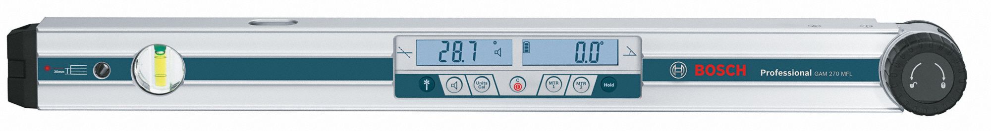 BOSCH Digital Angle Finder: 0° to 270°, Aluminum, 26-29/32" x 2" x 2-13 ...