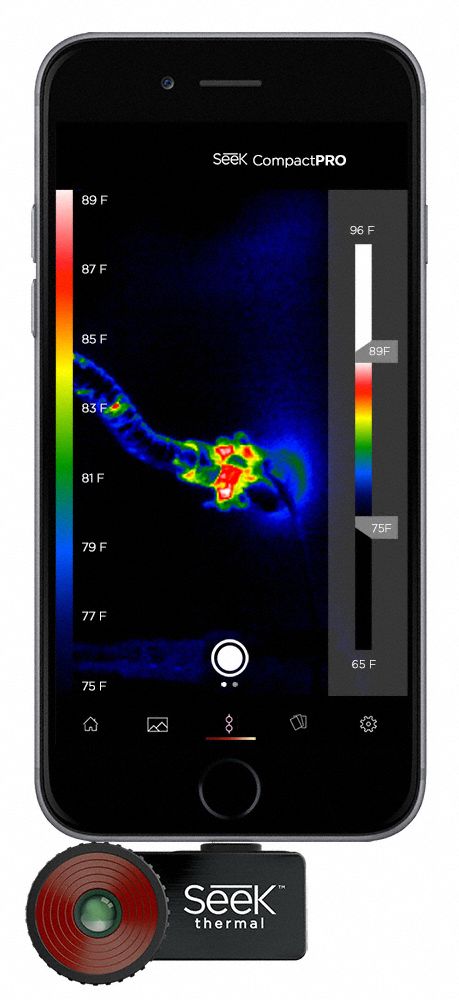 SEEK THERMAL IR Smart Phone Adapter: -40° to 626°, 76,800 px Thermal ...