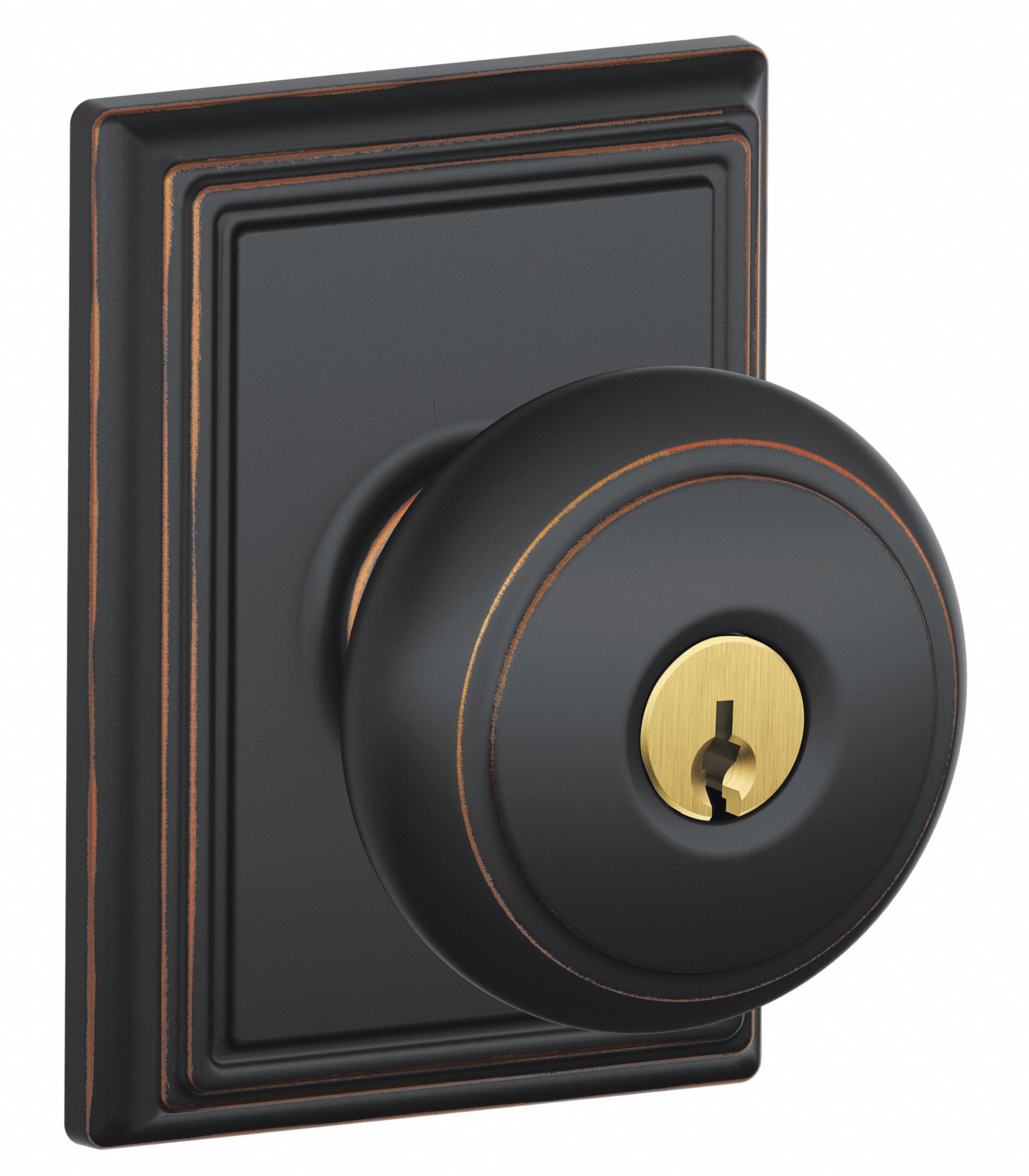 SCHLAGE, Office Knob Locksets, Bronze, Door Lockset - 49ZG19|F51A AND ...