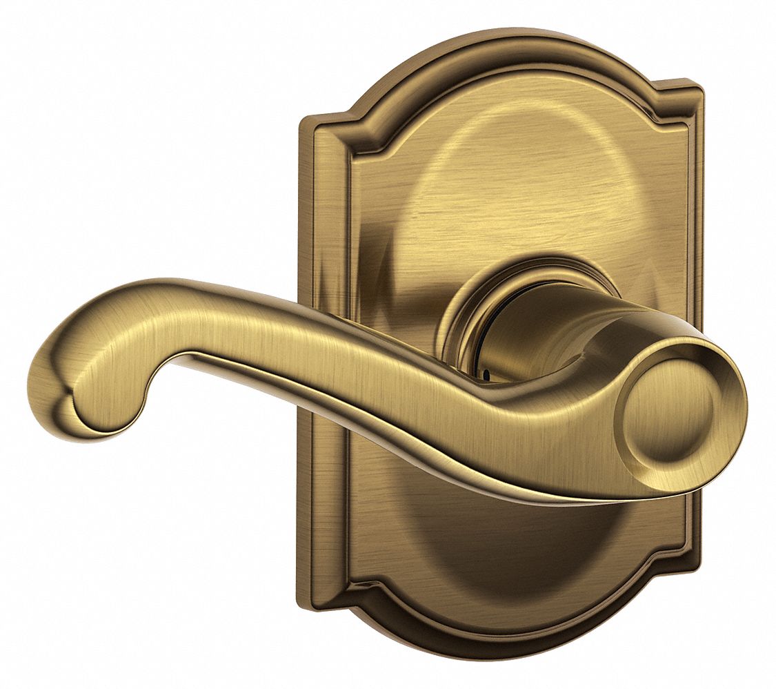 SCHLAGE, Passage Lever Locksets, Brass, Door Lockset - 49ZJ11|F10 FLA ...