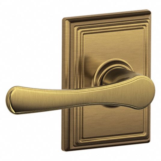 SCHLAGE, Passage Lever Locksets, Brass, Door Lockset - 49ZJ87|F10 VLA ...