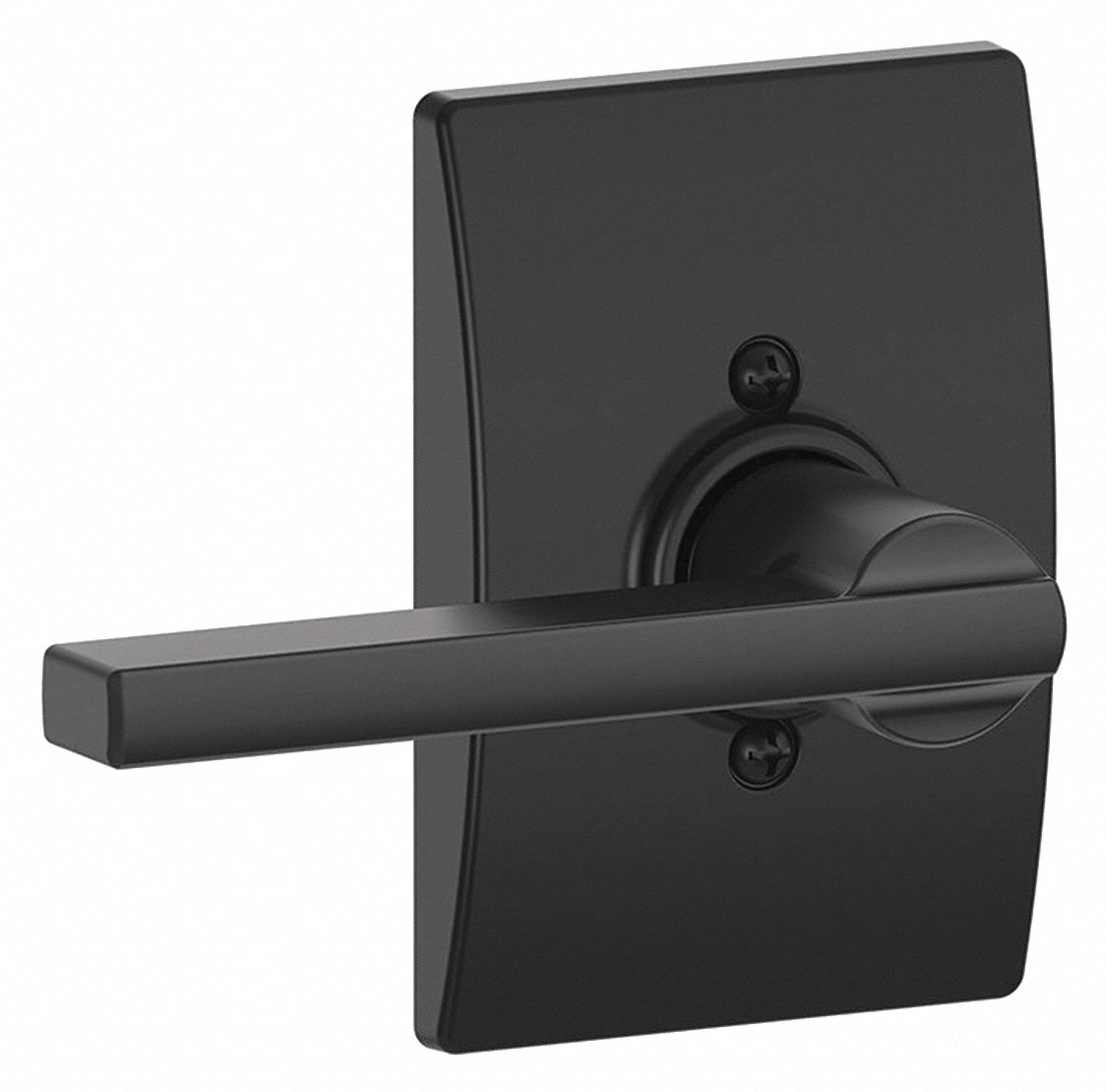 SCHLAGE, Passage Lever Locksets, Black, Door Lockset - 49ZN07|F170 LAT ...
