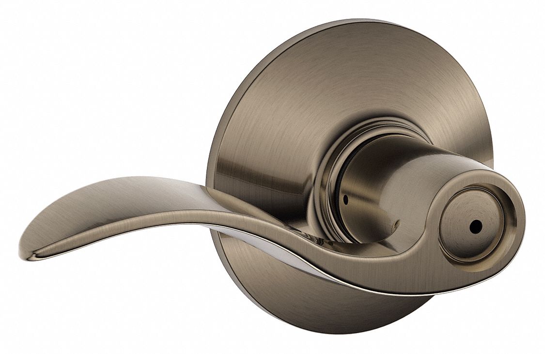 SCHLAGE, Privacy Lever Locksets, Nickel, Door Lockset - 49ZP09|F40 ACC ...