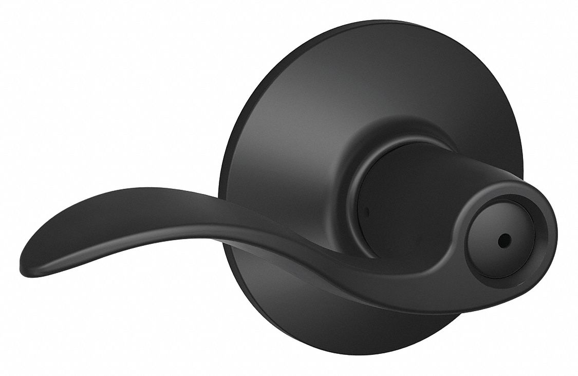 SCHLAGE, Privacy Lever Locksets, Black, Door Lockset - 49ZP11|F40 ACC ...