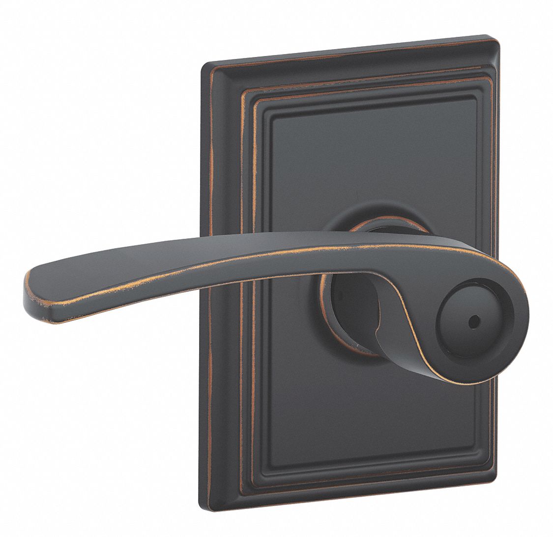 SCHLAGE, Privacy Lever Locksets, Bronze, Door Lockset - 49ZP81|F40 MER ...