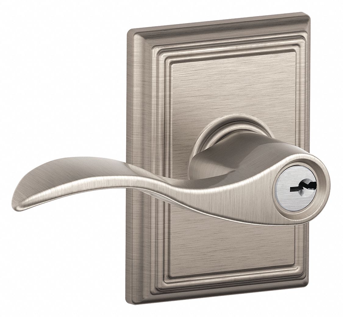 SCHLAGE, Office Lever Locksets, Nickel, Door Lockset - 49ZR38|F51A ACC ...