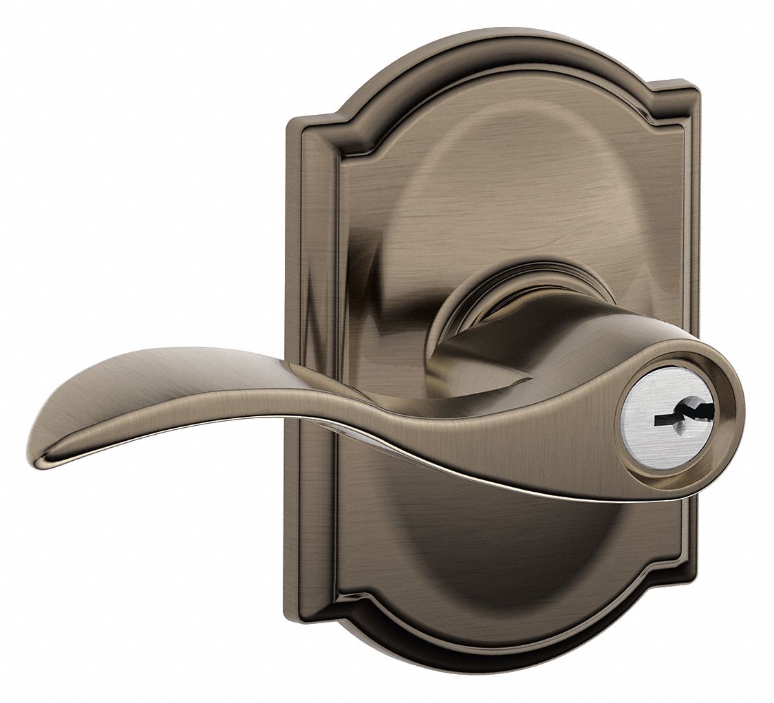 SCHLAGE, Office Lever Locksets, Nickel, Door Lockset - 49ZR44|F51A ACC ...