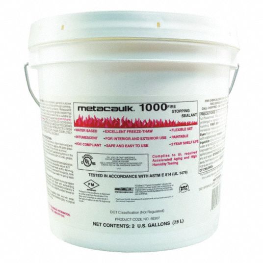 METACAULK Firestop Sealant, 2 gal Pail, Up to 4 hr Fire Rating, Red ...