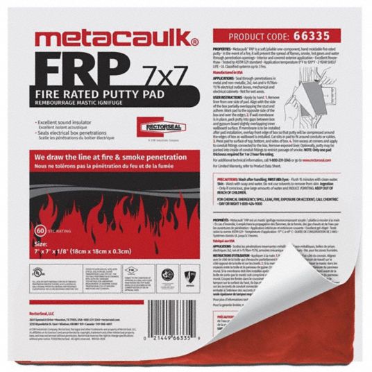 METACAULK, Putty, Red, Fire Barrier Putty - 49ZY45|66335 - Grainger