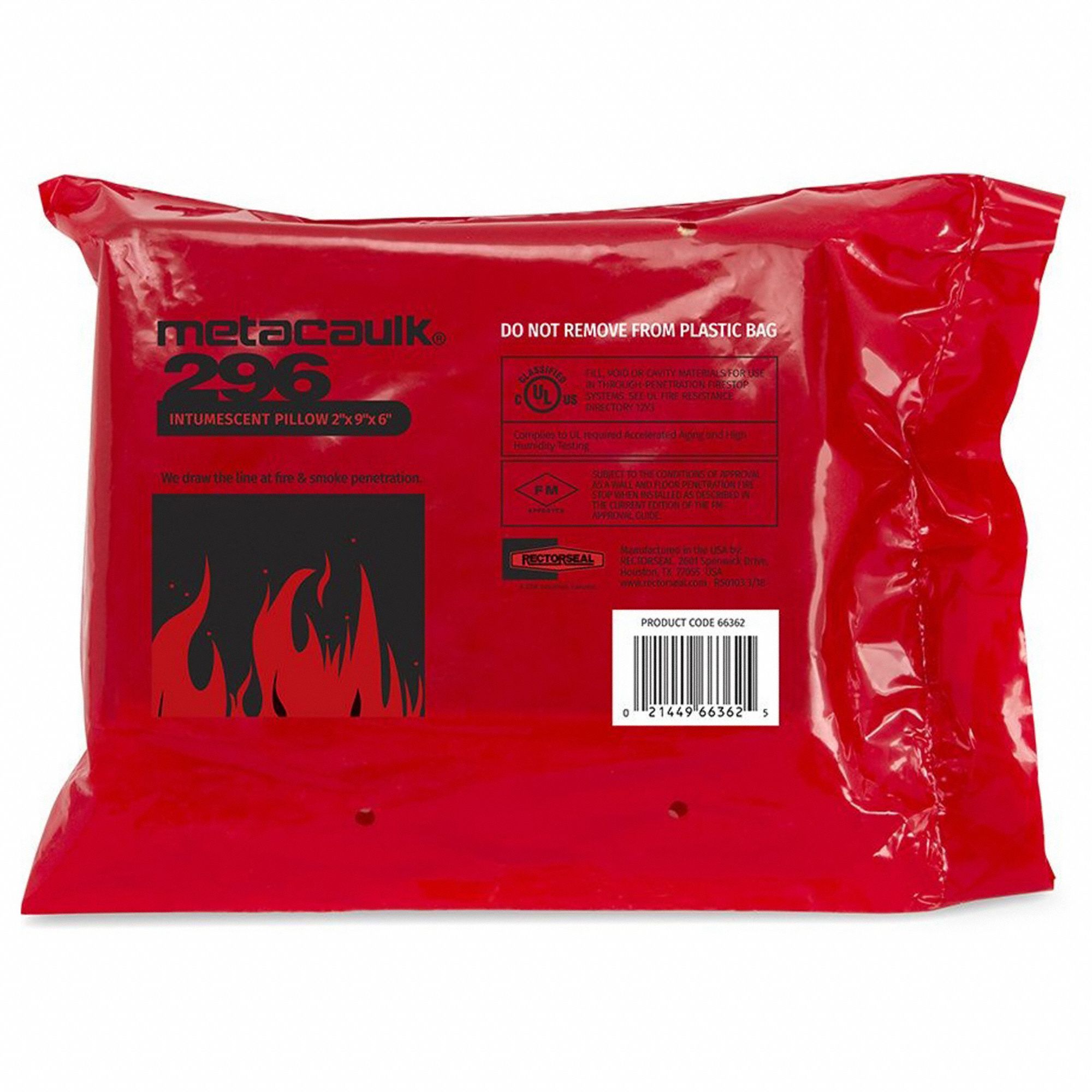 METACAULK, 9 in Overall Lg, 2 in Overall Wd, Firestop Pillow - 49ZY62 ...