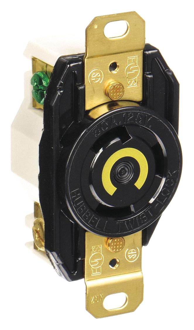L5-30R, 30 A, Locking Receptacle - 4A261|HBL2610 - Grainger