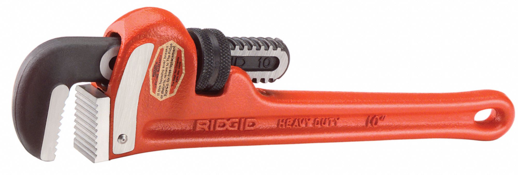 RIDGID Heavy-Duty Pipe Wrench: 1 1/2 in Jaw Capacity, Serrated, 10 in ...