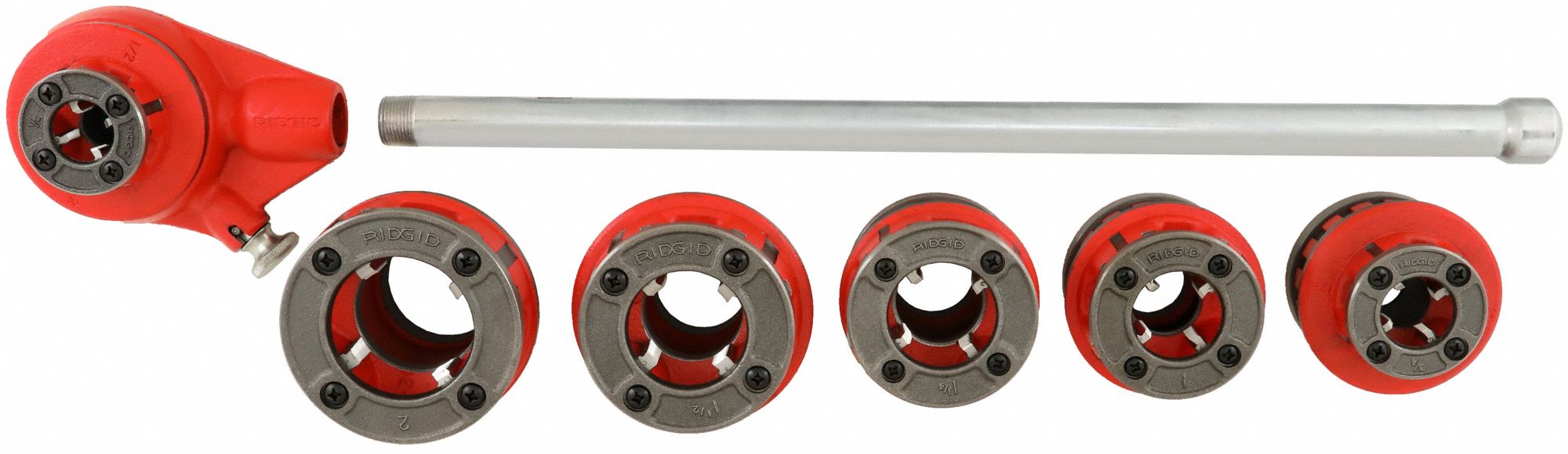 RIDGID Manual Ratchet Pipe Threader: NPT, 1/2 in Compatible Min Pipe ...