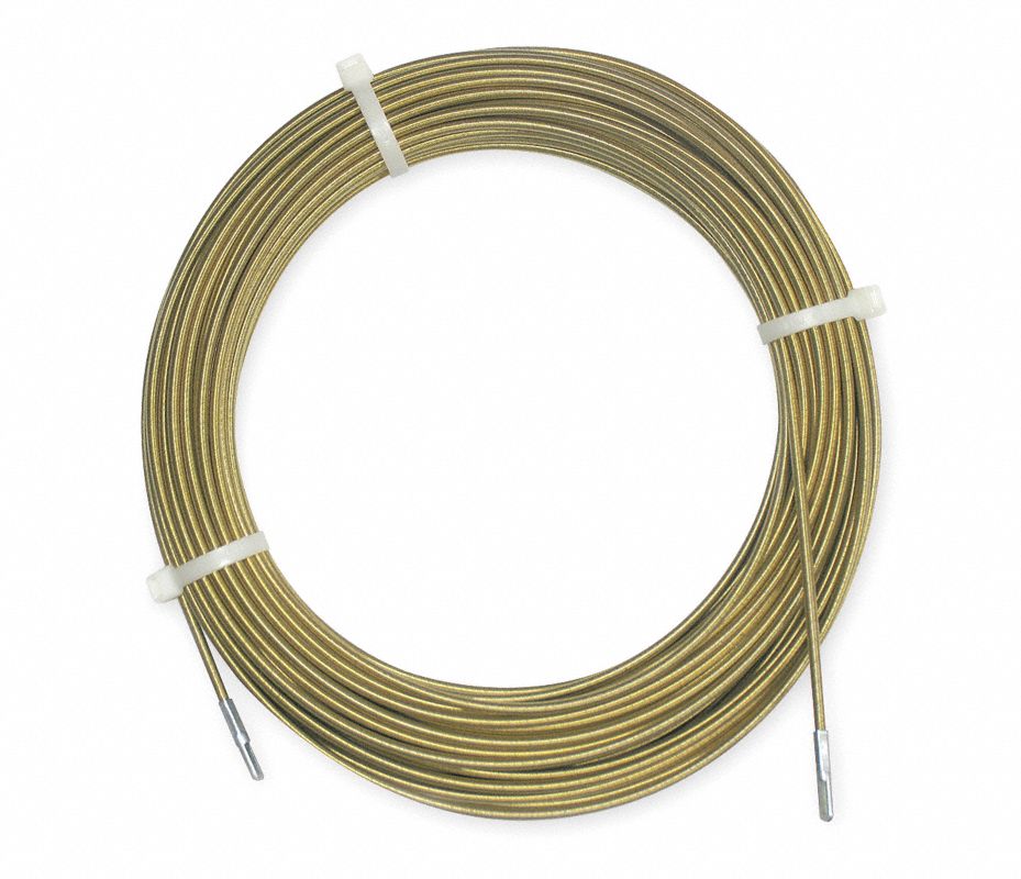 GREENLEE Guía para Cable 100 pies, Material Acero, Tamaño 3/16", Perfil ...