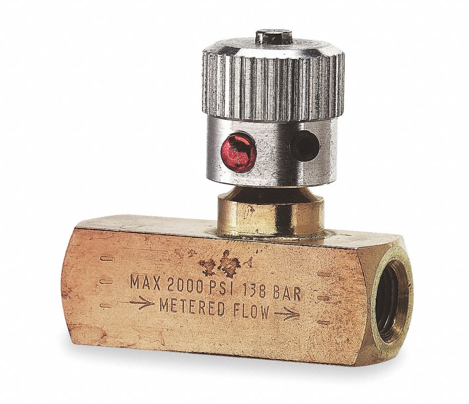 PARKER Válvula de Control de Flujo: Puerto de Entrada: 1/4" NPT ...