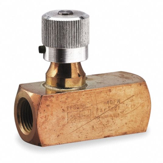 PARKER, 1/2 in NPT Inlet, 1/2 in NPT Outlet, Flow Control Valve - 4A791 ...