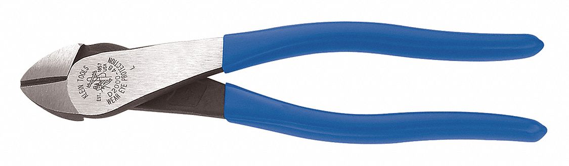 KLEIN TOOLS High Leverage Diagonal Cutting Plier: Std, Angled, Oval, 7/ ...