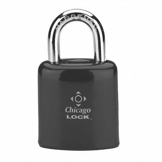 Keyed Padlock,Single Bumper,H 1 1/8 In - Grainger